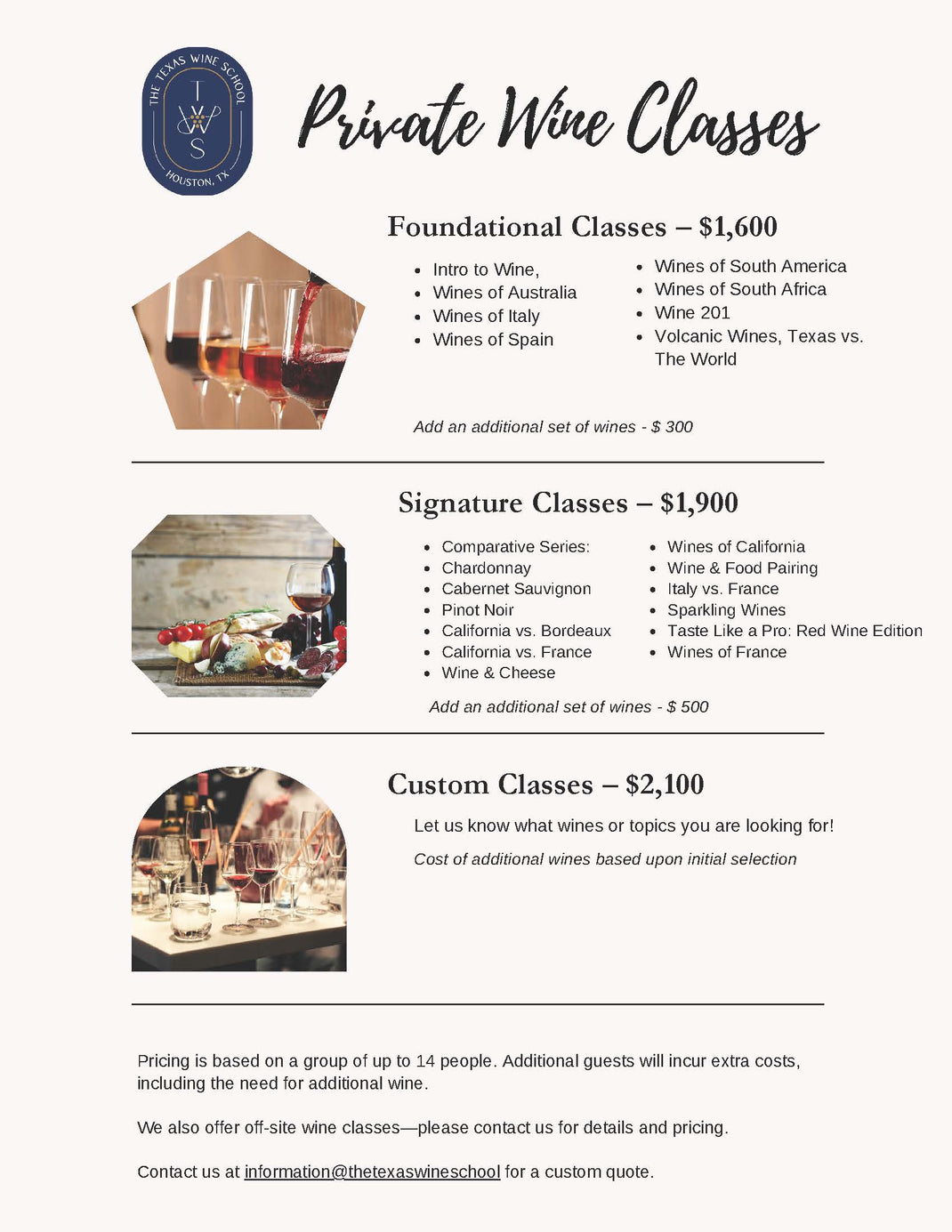 Private Wine Events & Classes | The Texas Wine School